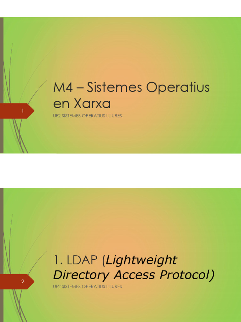 M4 - Sistemes Operatius en Xarxa - UF2 - LDAP | PDF