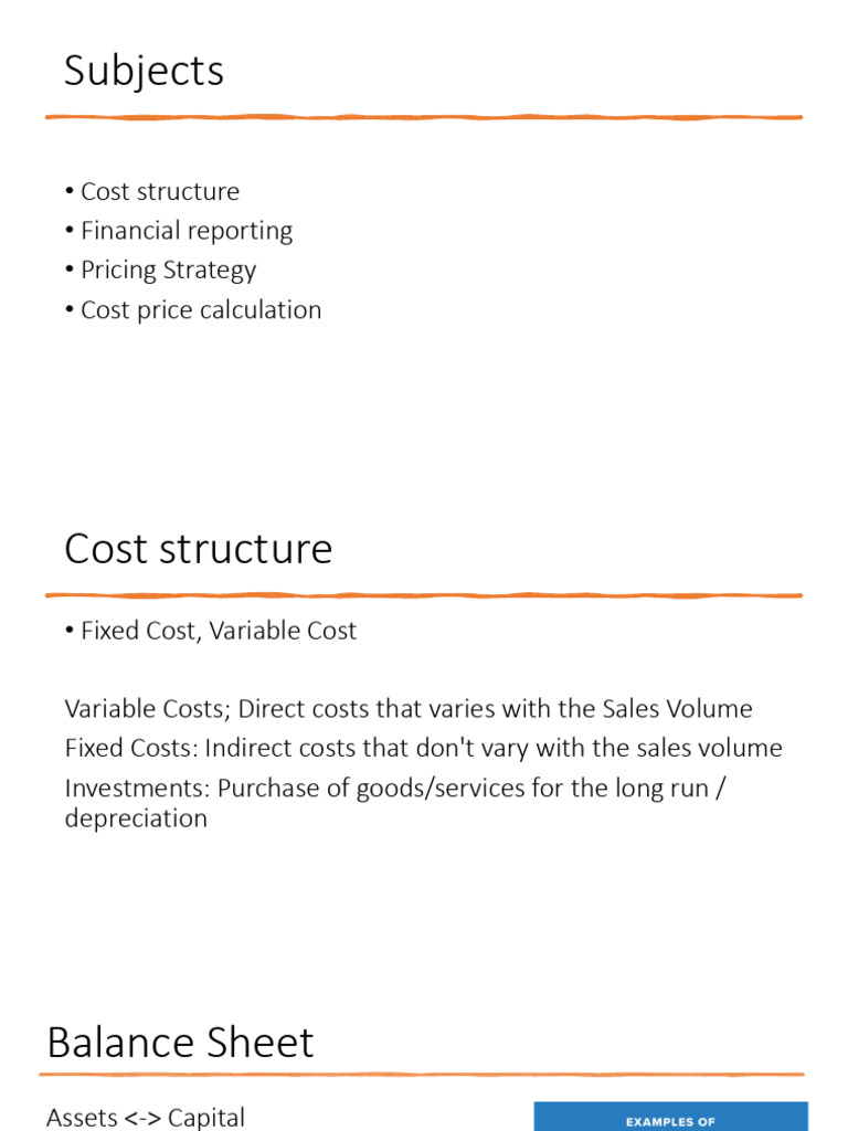 CoE - Finance 3 Dec 2024 Cost Structure | PDF