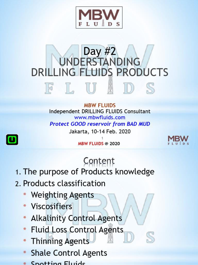 Day 2b - Understanding Drilling Fluid Products | PDF | Sodium Carbonate ...