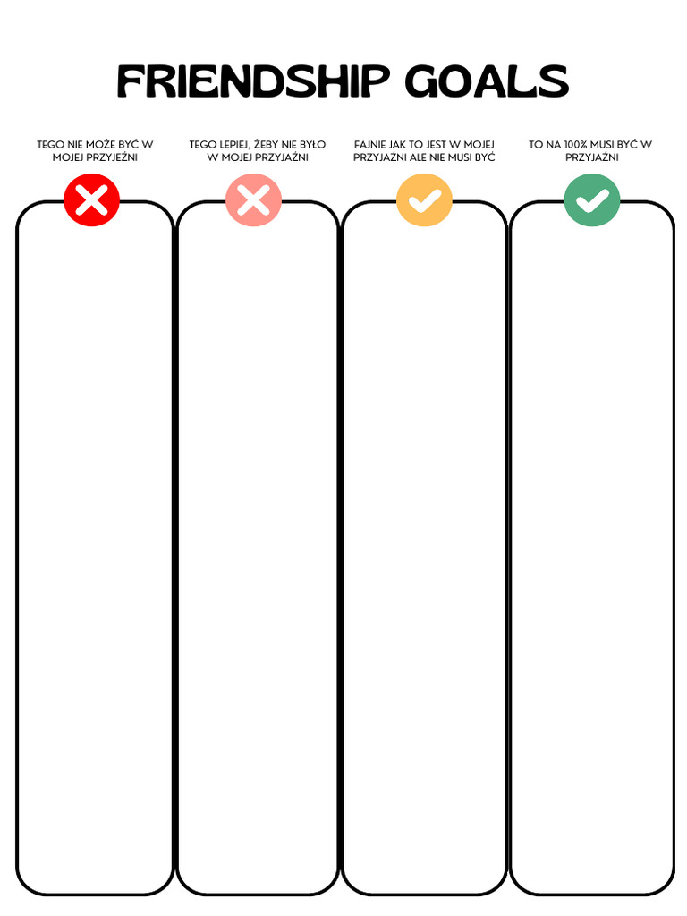 Friendship Goals PDF | PDF