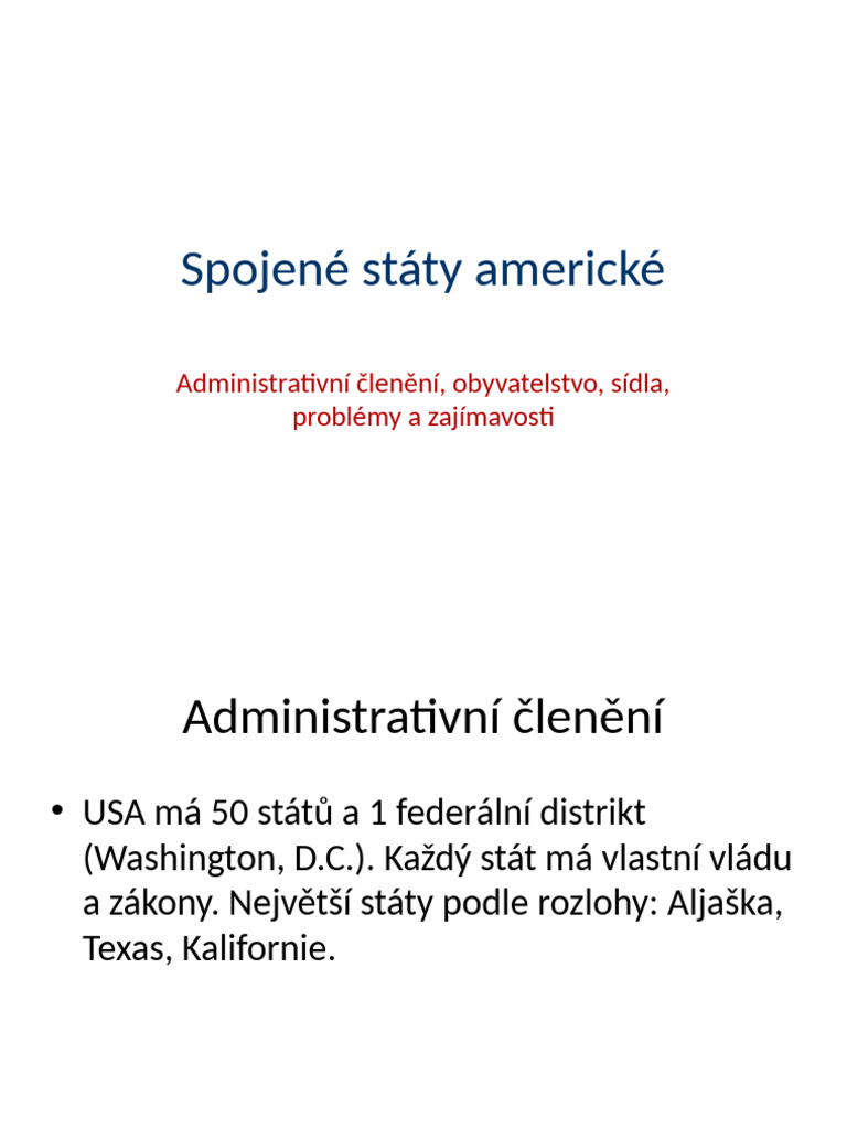 USA Prezentace | PDF