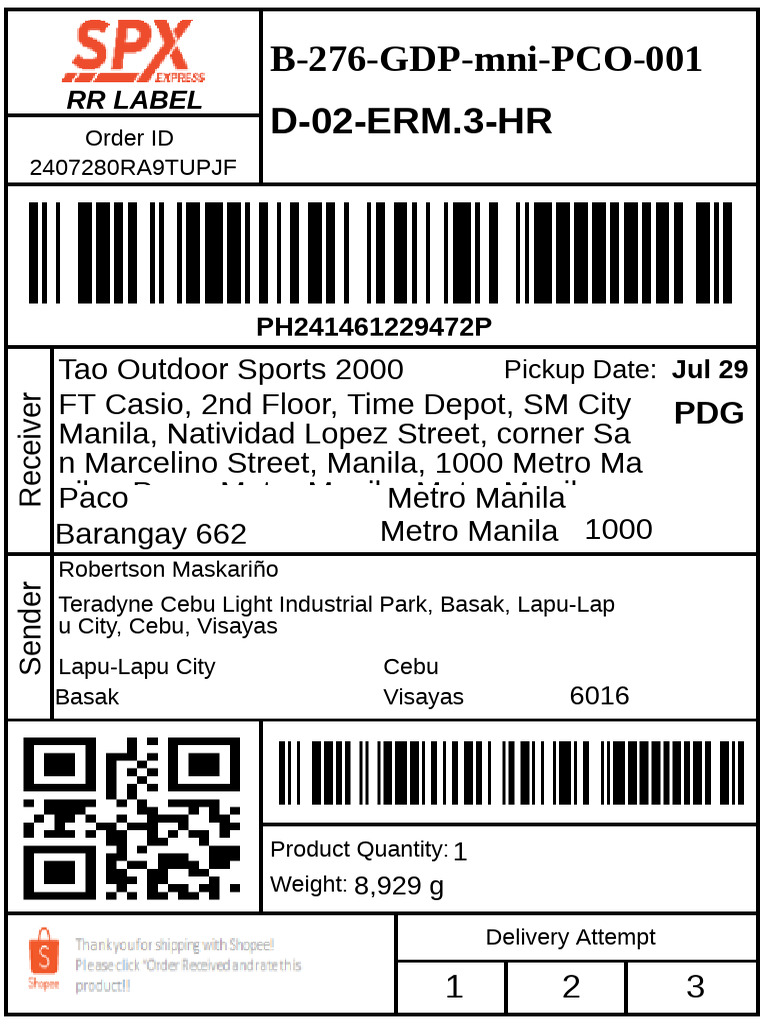 Get Return Label 240729 093905 | PDF