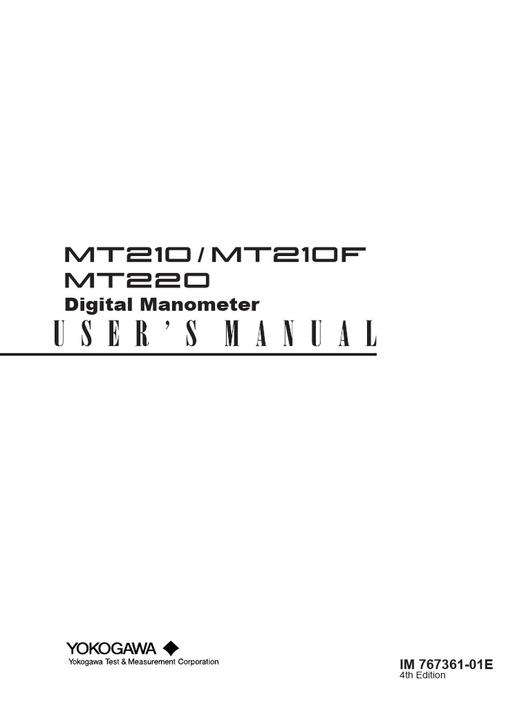 YOKOGAWA MT210 MT210F MT220 Users Manual | PDF | Resonance | Power Supply
