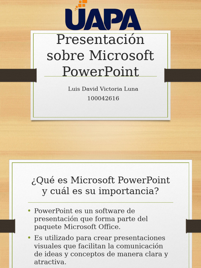 Presentacion PowerPoint UAPA | PDF