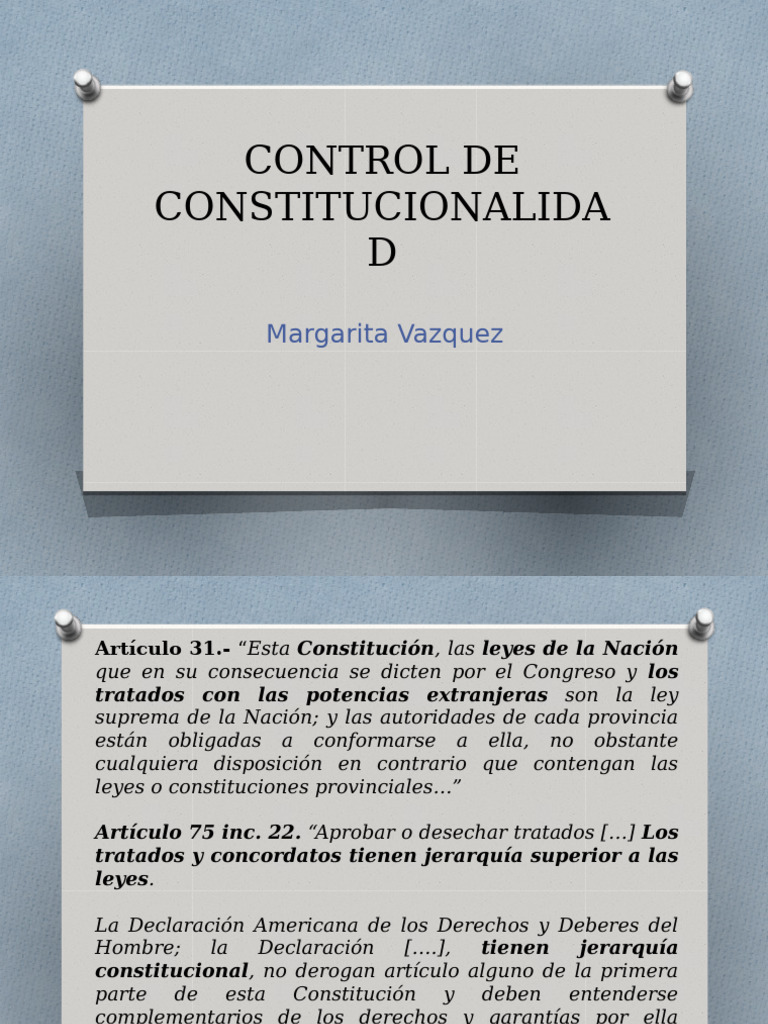 Control de Constitucionalidad | PDF | Constitución | Derechos humanos