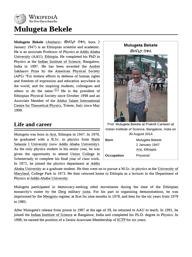 Mulugeta_Bekele | PDF | Ethiopia