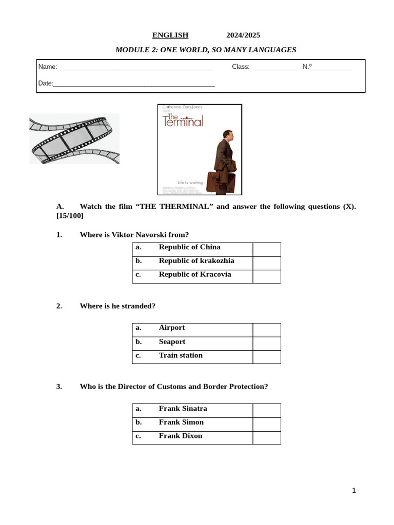 Guiao do Filme_ The Terminal (2004) | PDF