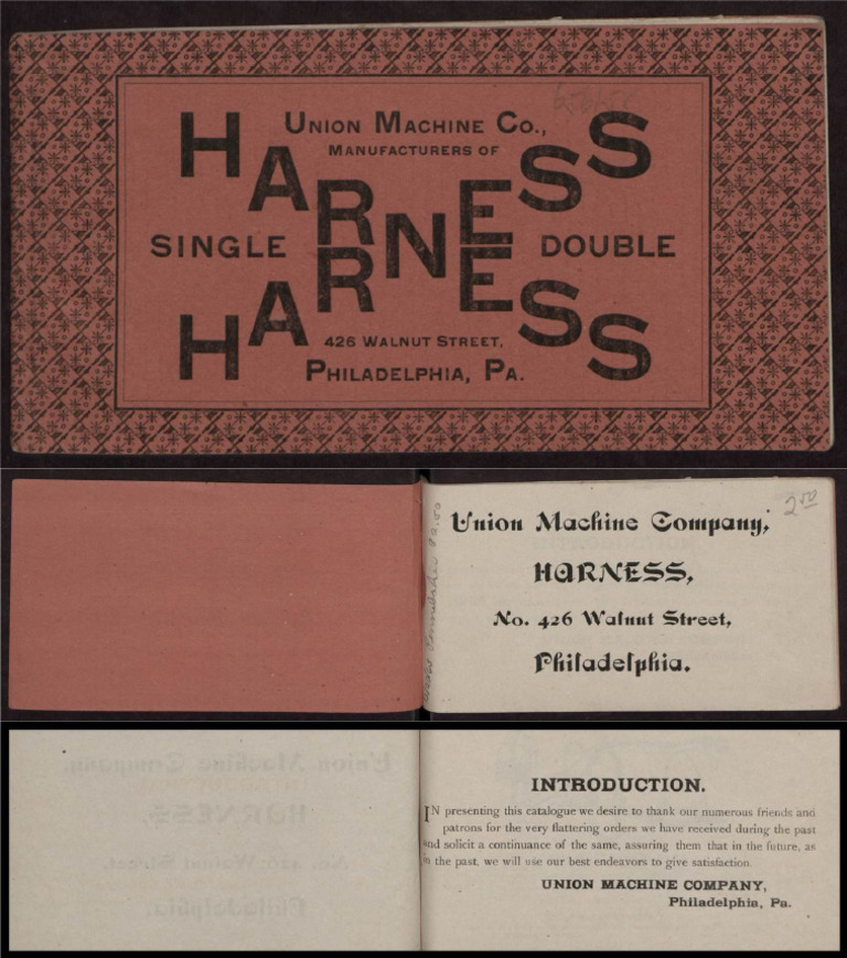 Union Machine Co., Manufacturers of Single, Double Harness 1890 | PDF
