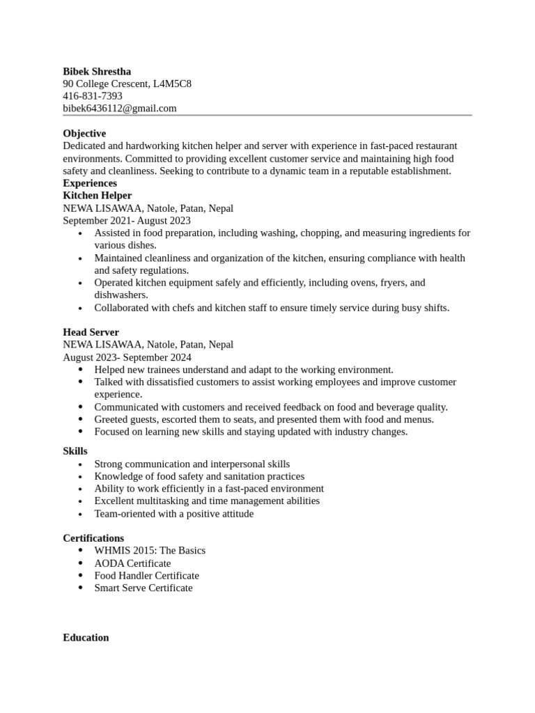 Suraj Dulal Resume | PDF