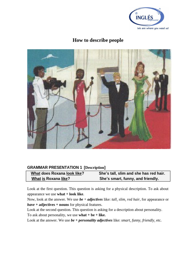 How To Describe People | PDF
