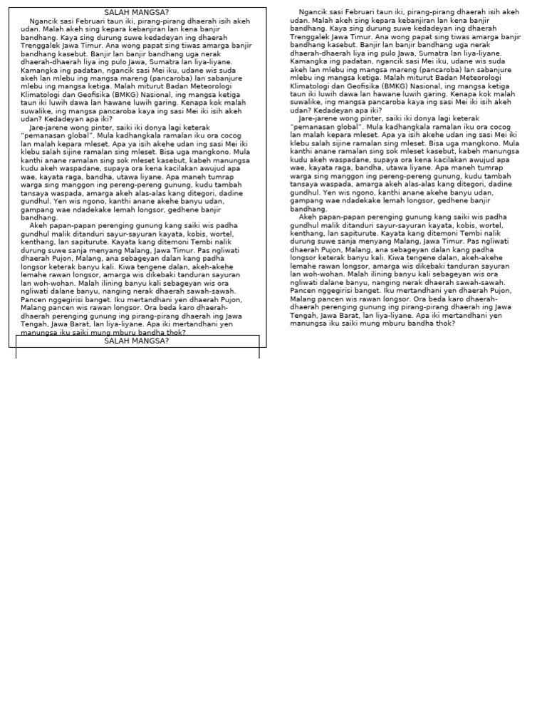 Teks Pawarta Kelas 6 | PDF