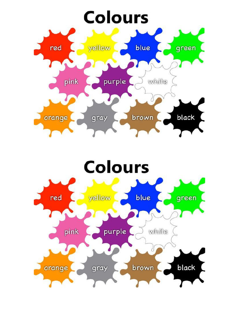 Colours Vocab | PDF