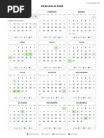 Calendario 2025 para Imprimir - Calendarr | PDF | Observancias | Días festivos
