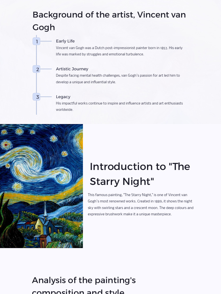Introduction To The Starry Night | PDF | Vincent Van Gogh | Works Of Art
