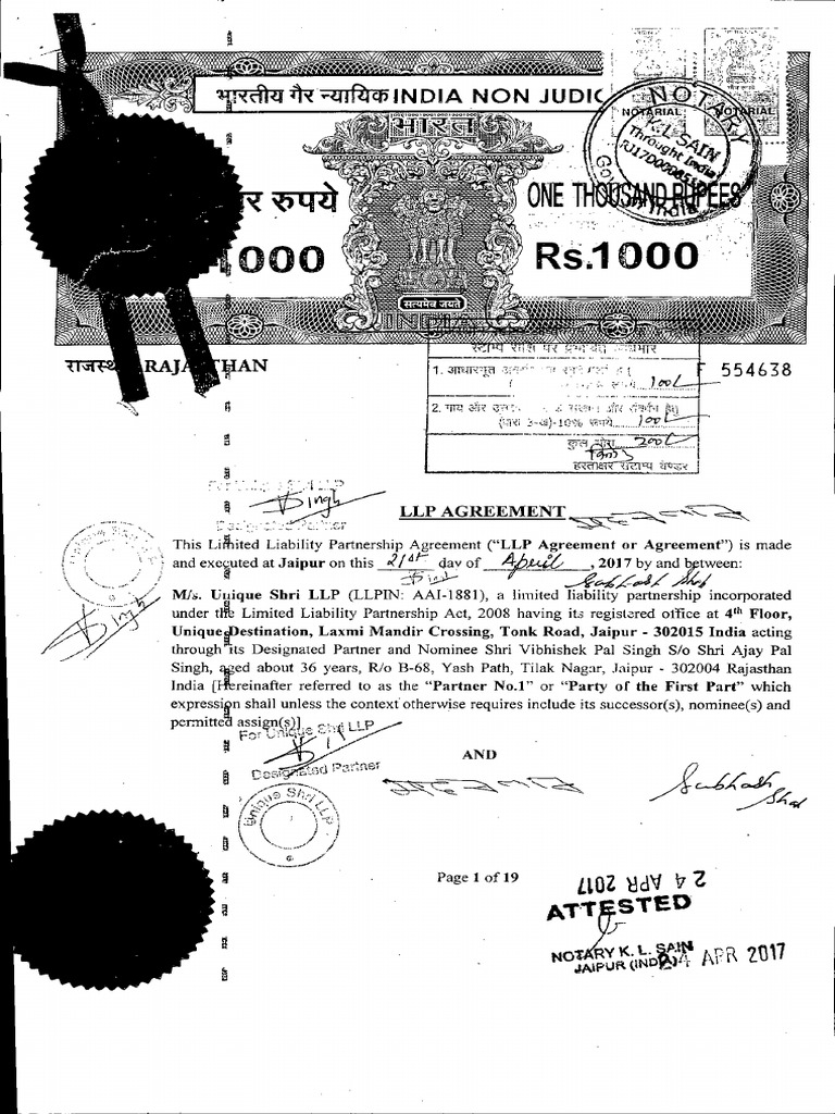 llp deed | PDF | Business | Private Law