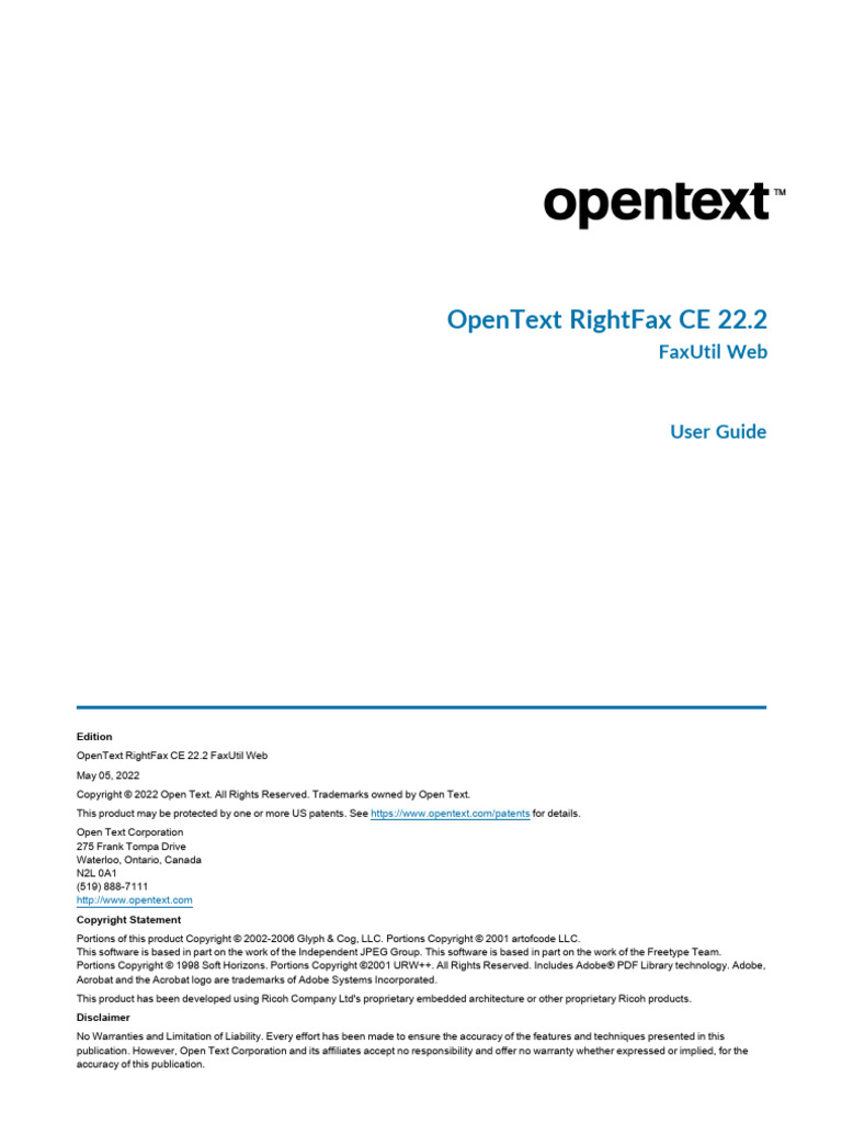 RightFax CE 22.2 FaxUtil Web User Guide | PDF | Fax | Password