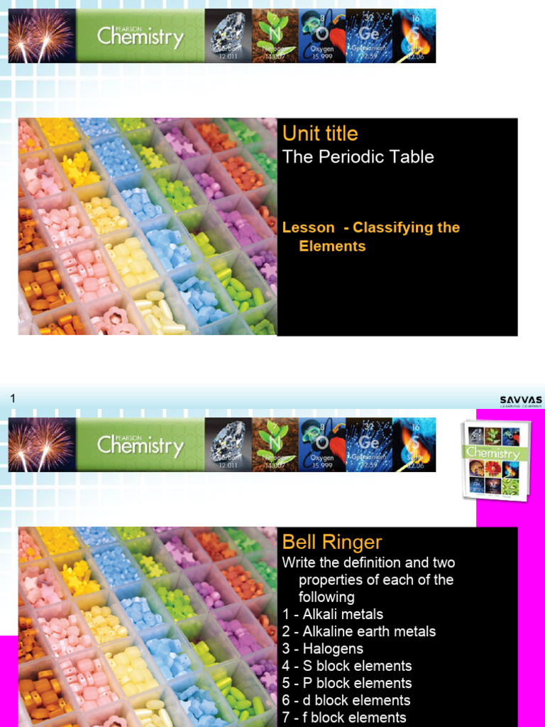 Lesson PPT Slides - Periodic Table (Classifying The Elements) | PDF | Periodic Table ...