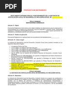 Reglamento de La Ial-Dis | PDF | Regulación | Institución