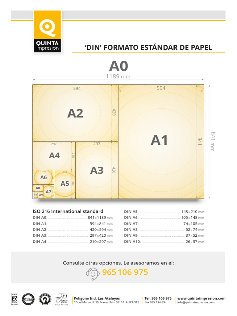 QUINTA Formatos Din | PDF | Papelaria | Trabalho de escritório