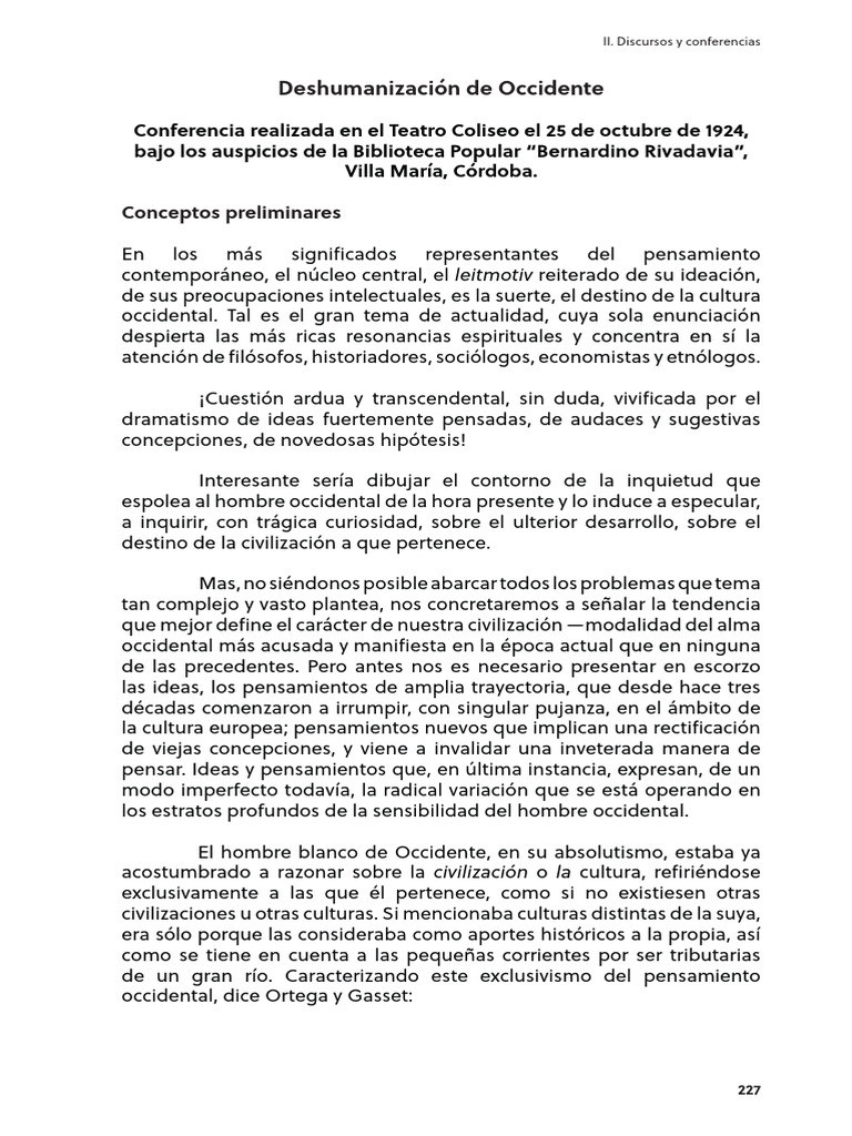 Carlos Astrada - Deshumanizacion de Occidente | PDF | Moralidad ...