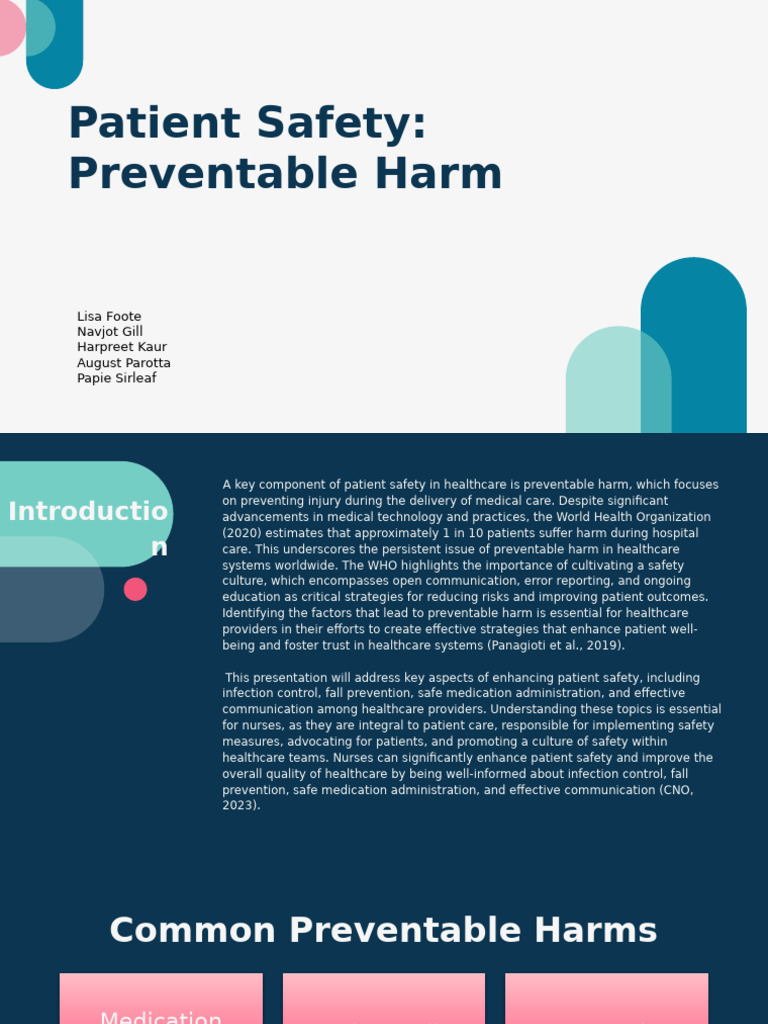 Patient Safety Pres | PDF | Patient Safety | Nursing