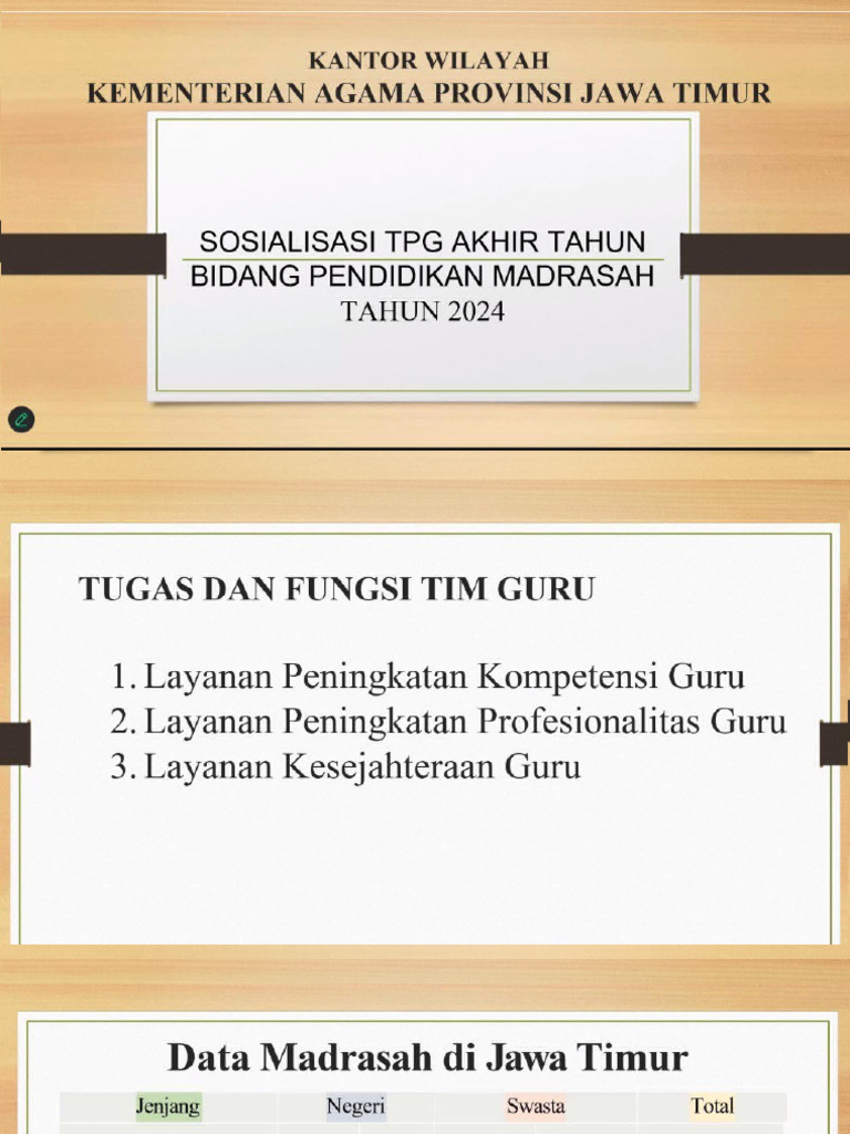 Sosialisasi TPG Akhir Tahun 2024 | PDF
