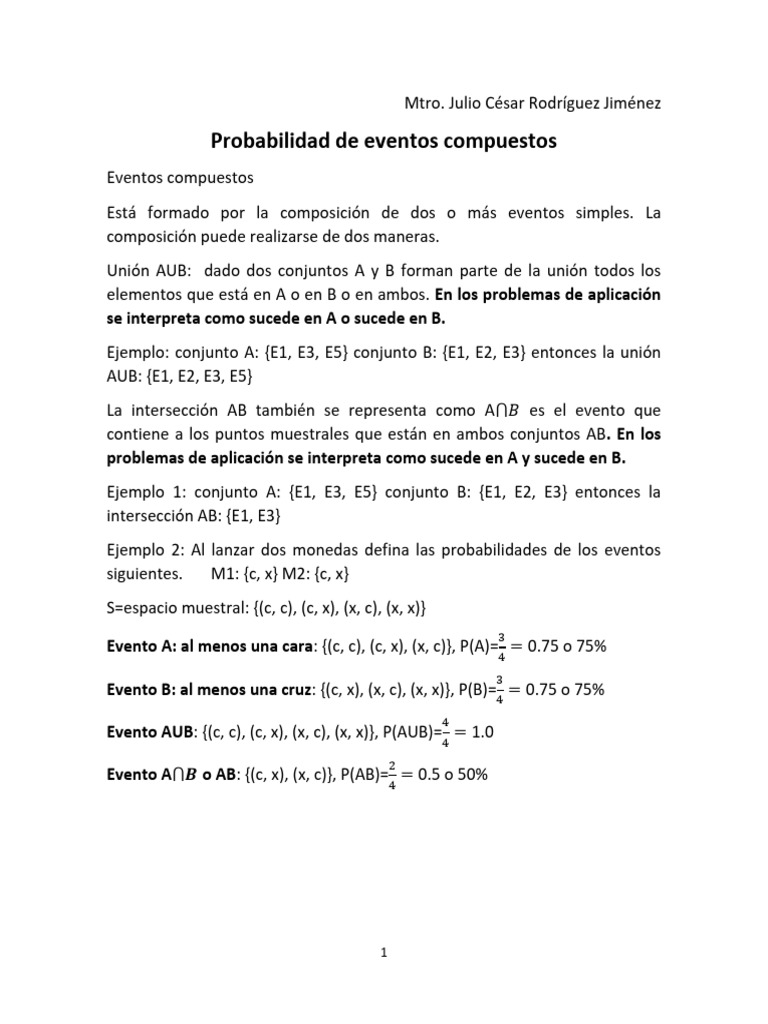 Probabilidad Compuesta | PDF | Probabilidad | Teoría de probabilidad