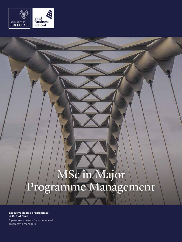 MSC Major Programme Management Brochure 2022 | PDF | Risk | Leadership