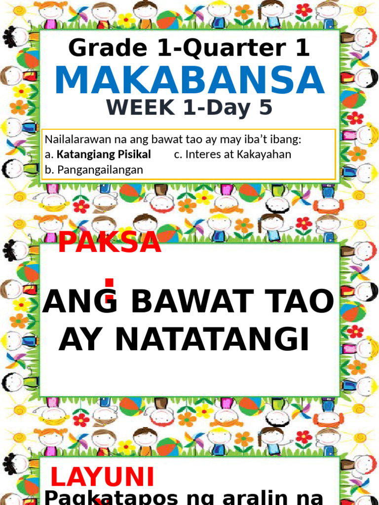 Makabansa Q1 Day5 | PDF