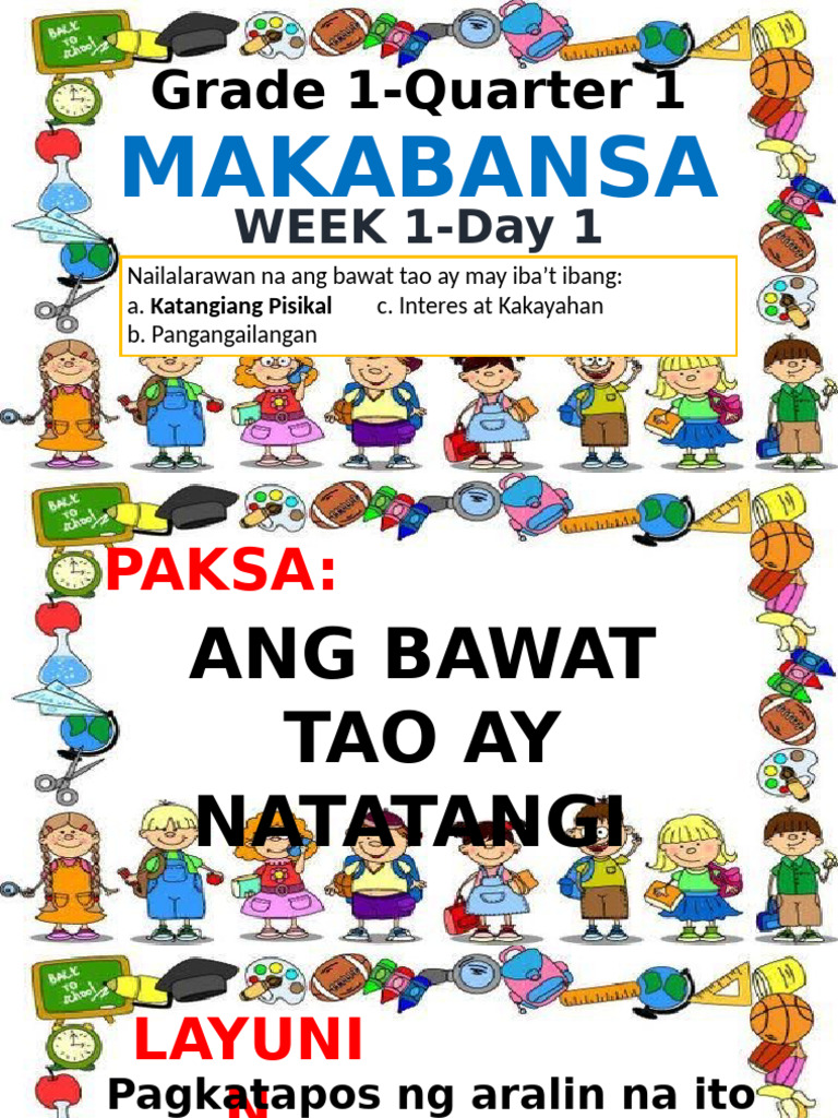 Makabansa Q1 Day1 | PDF