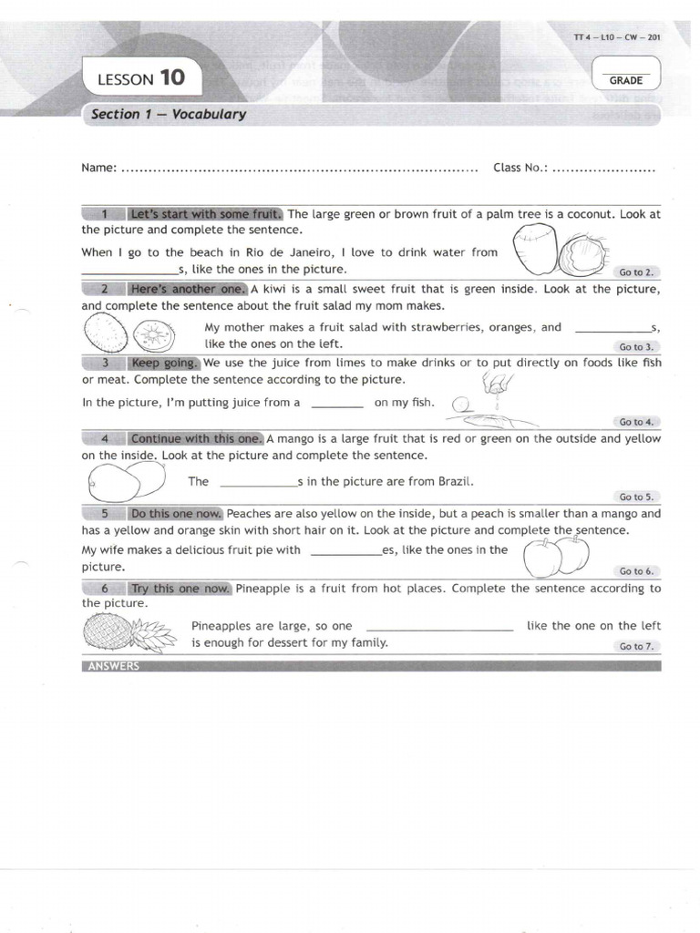 TT4 - Lesson 10 - Exercise | PDF