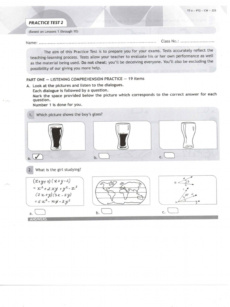 TT4 - Practice Test 2 | PDF
