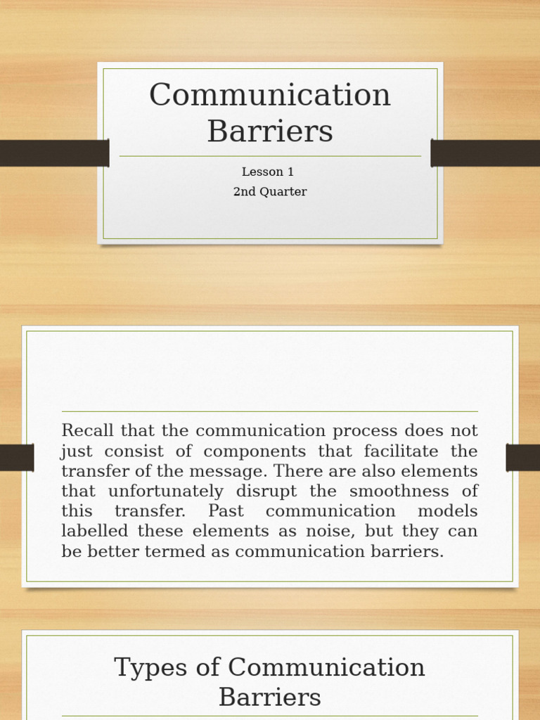 Barriers of Communication | PDF | Communication | Nonverbal Communication