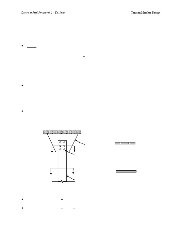 Tension Member Design in Steel Structures | PDF | Strength Of Materials ...