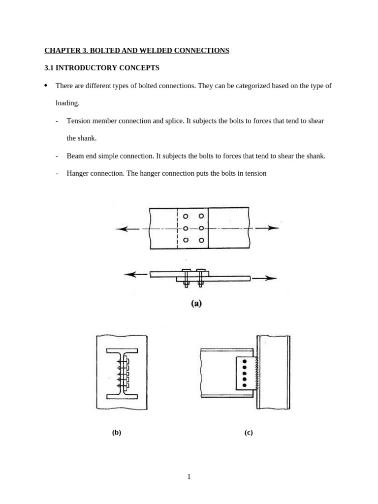 Bolted and Welded Connections Guide | PDF | Welding | Construction