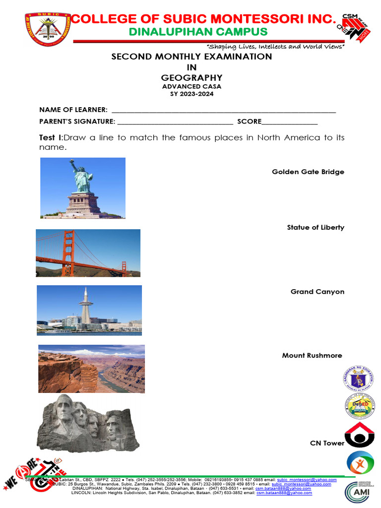 2ND MONTHLY Exam GEO | PDF