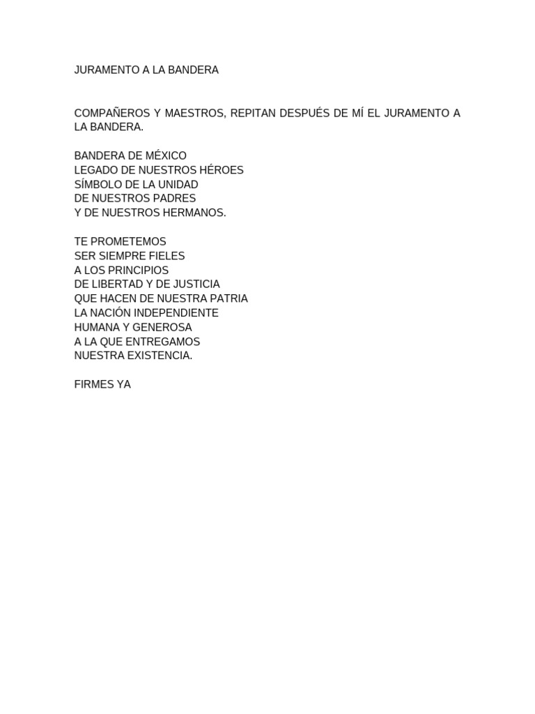 Juramento a La Bandera | PDF