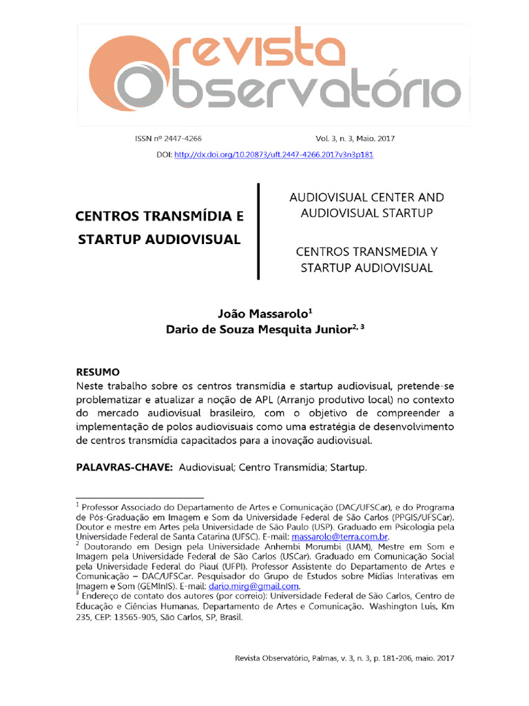 MASSAROLLO e MESQUITA, 2017 | PDF