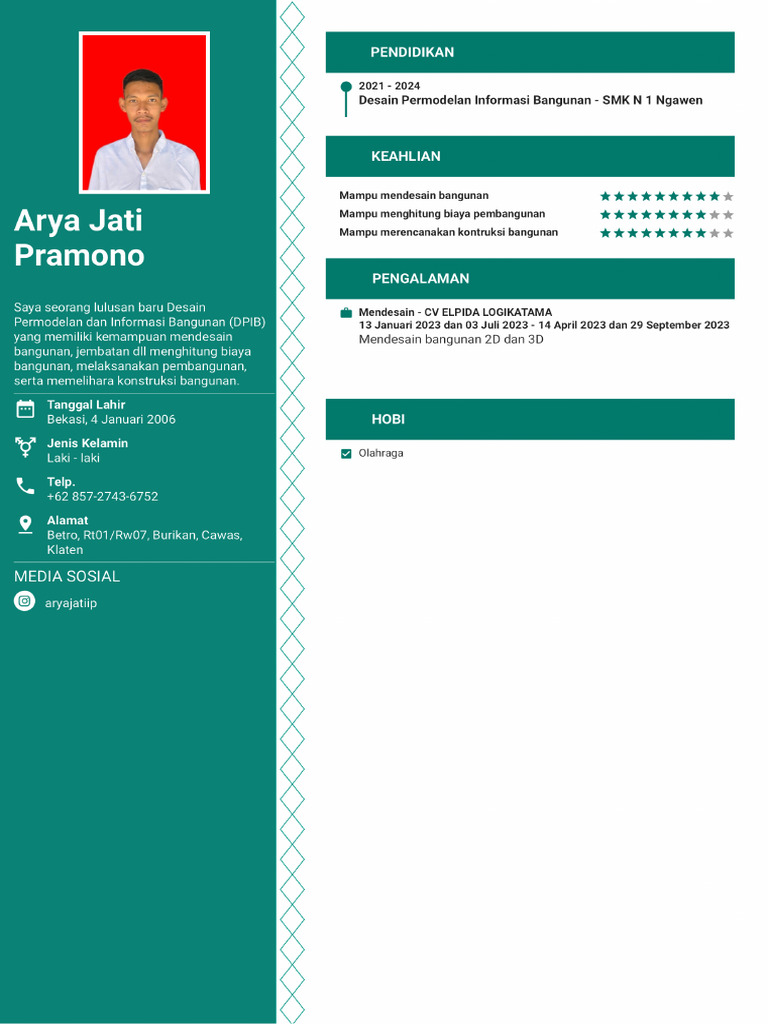 CV Arya Jati Pramono | PDF