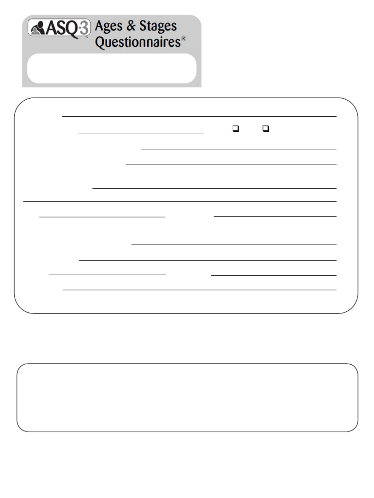 ASQ3 - 22 Month-Questionnaire | PDF
