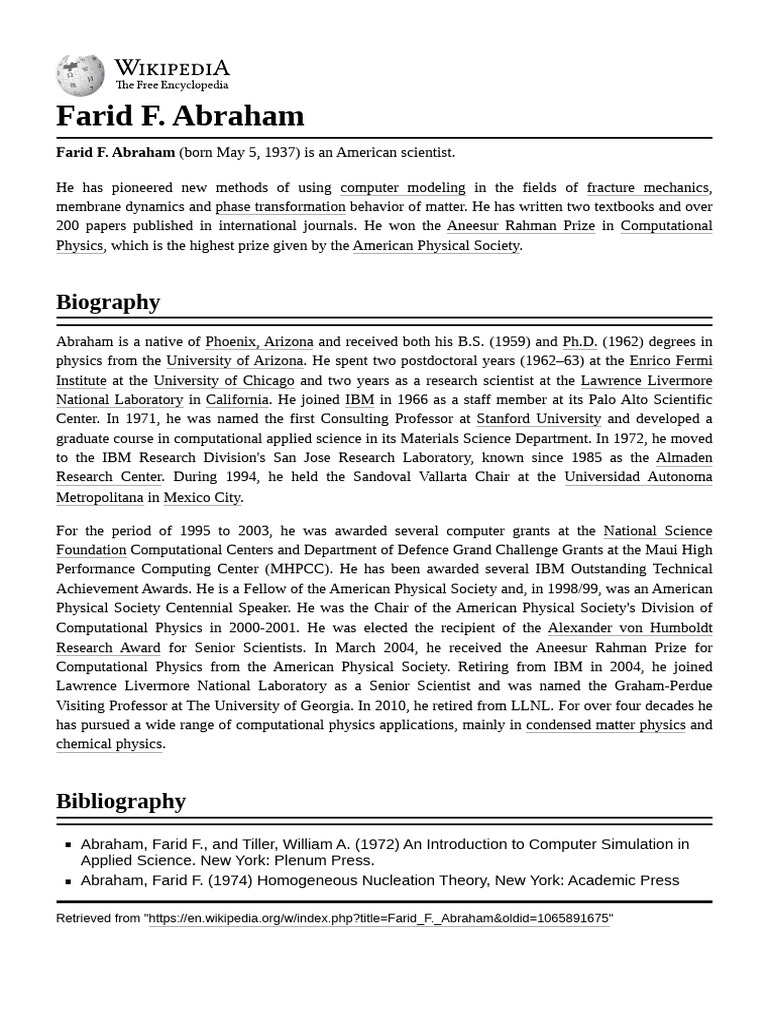 Farid_F._Abraham | PDF | Science