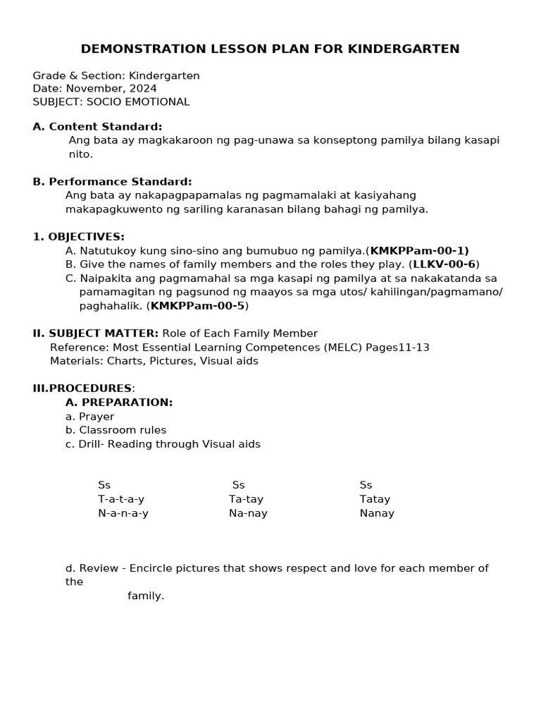 Lesson Plan Socio Emotional | PDF