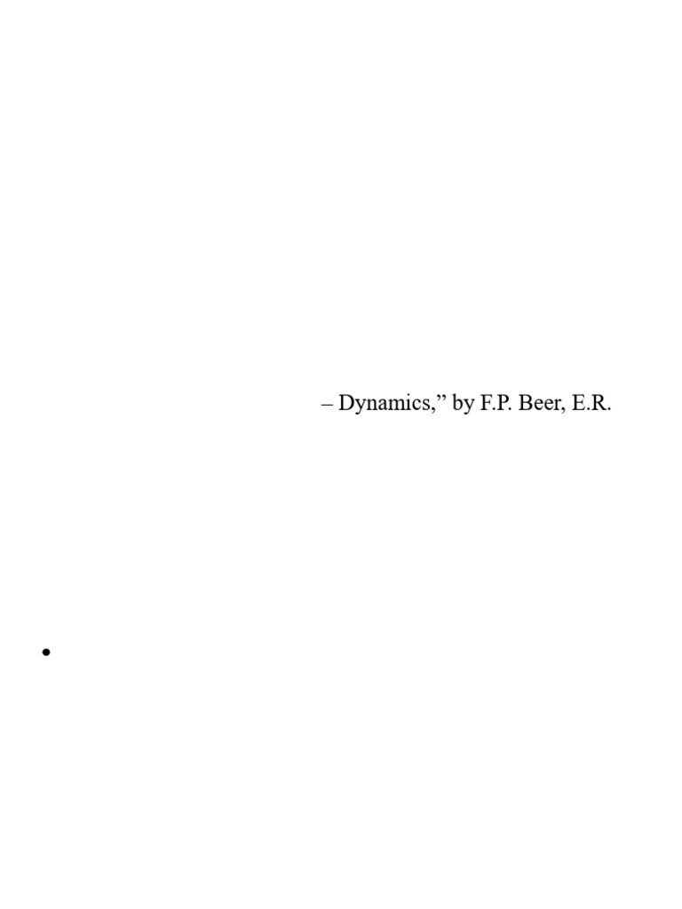 Dynamics ENGR 243 Solution Manual | PDF