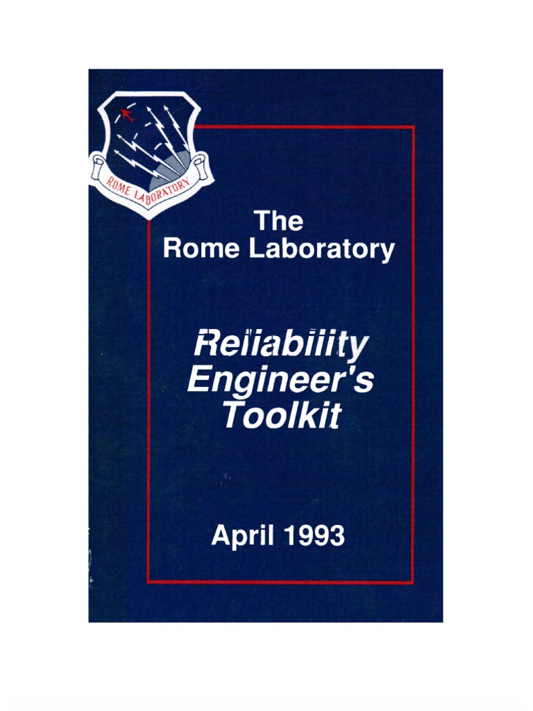 Rome Laboratory Reliability Engineers Toolkit | PDF | Reliability ...