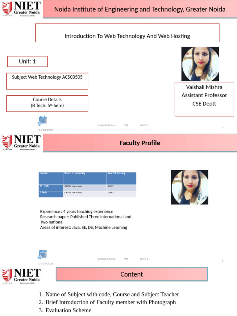 Web Technology Course Overview and Syllabus | PDF | World Wide Web ...