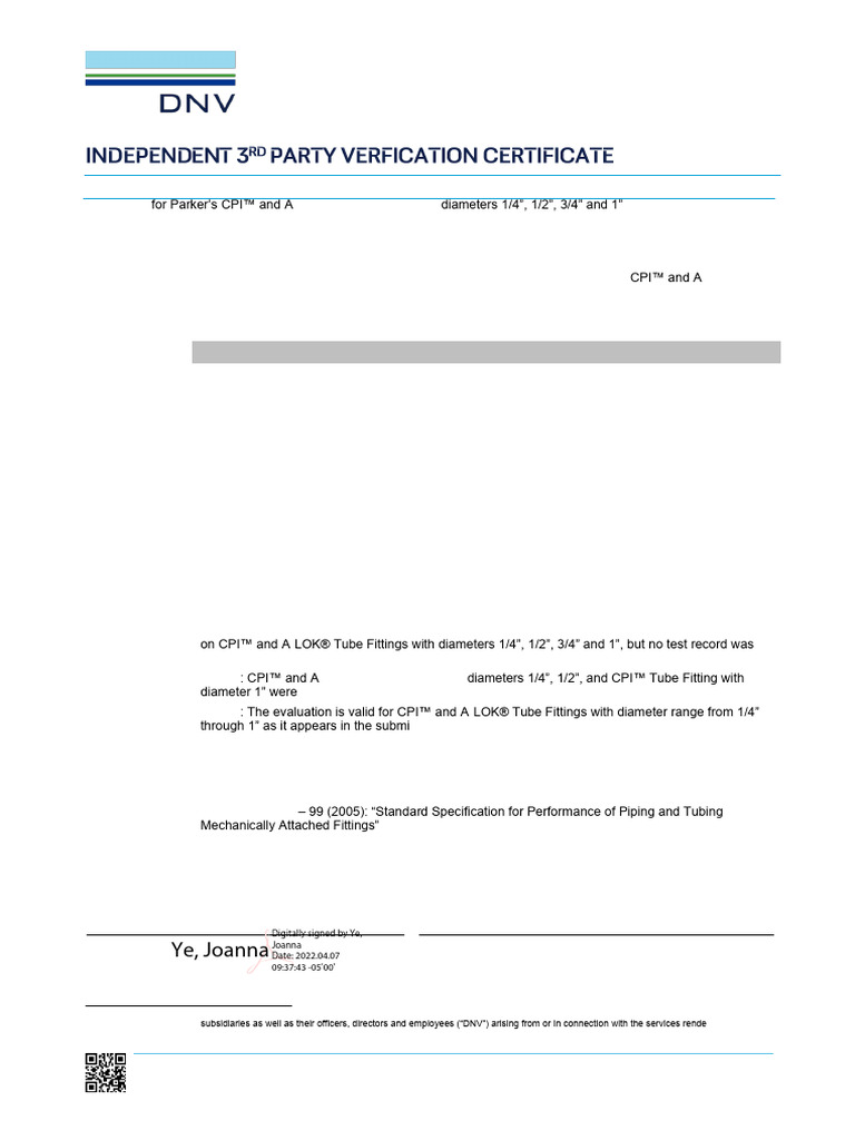 IPDE_DNV_ASTM-F1387-Certificate (2) | PDF | Civil Law (Legal System ...