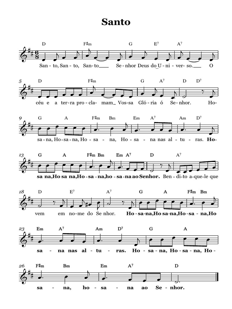 Santo Re Maior - Partitura Completa | PDF