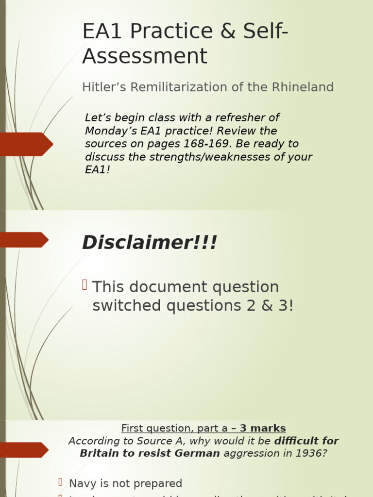 EA1 Practice and Self-Assessment | PDF | Adolf Hitler | International ...