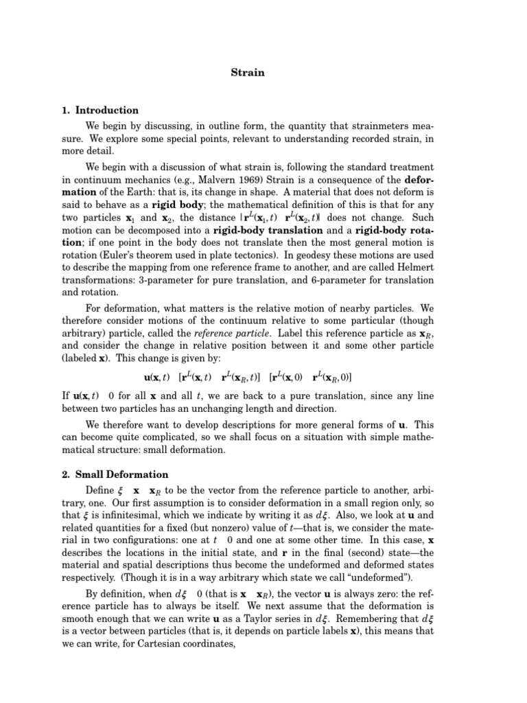 Overview of Strain | PDF | Mechanics | Physics