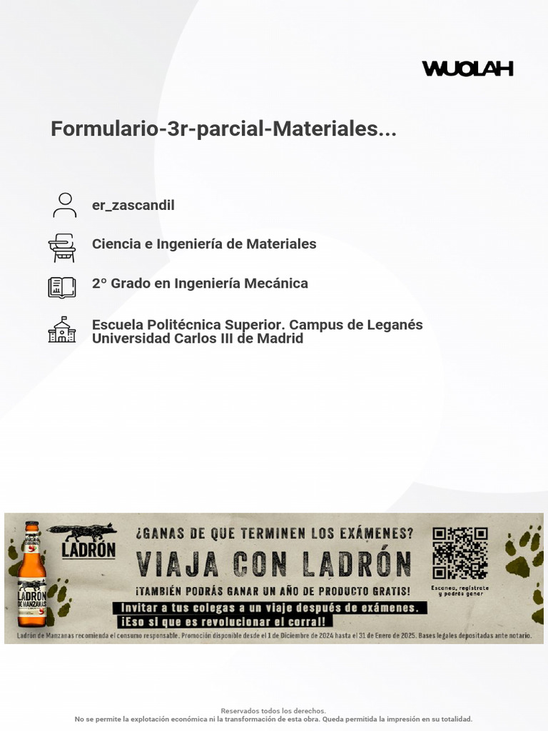 Formulario Materiales | PDF